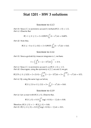 Cheat Sheet for Exam 2 - Summary CALC-BASED INTRO TO STATISTICS - Stat Exam 2 review Recall ...