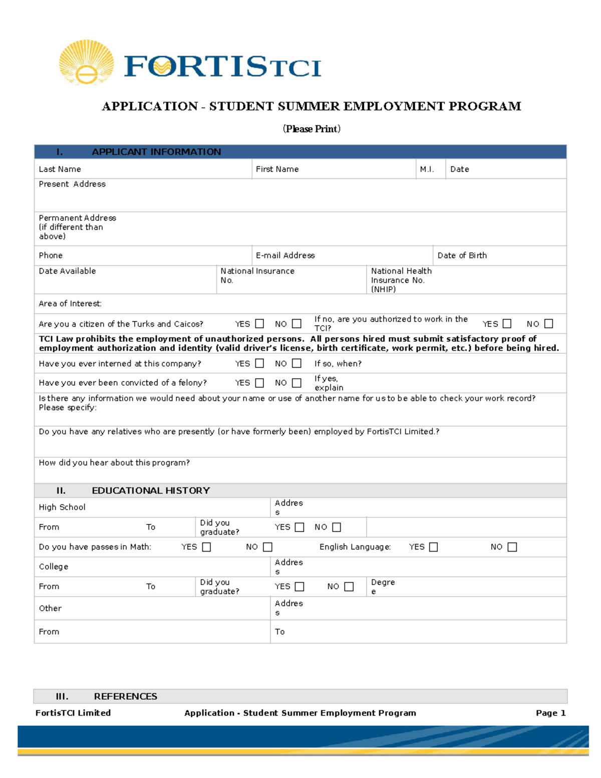 Aplication 2023 - APPLICATION - STUDENT SUMMER EMPLOYMENT PROGRAM ...