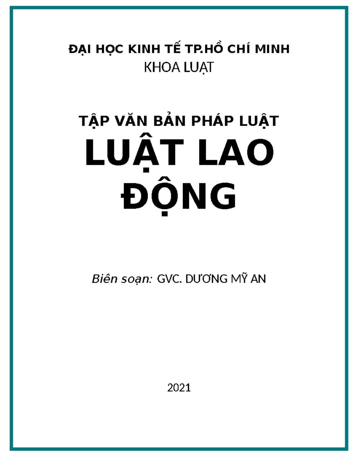 VĂN BẢN PHÁP LUẬT - VBPL - ĐẠI HỌC KINH TẾ TPỒ CHÍ MINH KHOA LUẬT TẬP ...