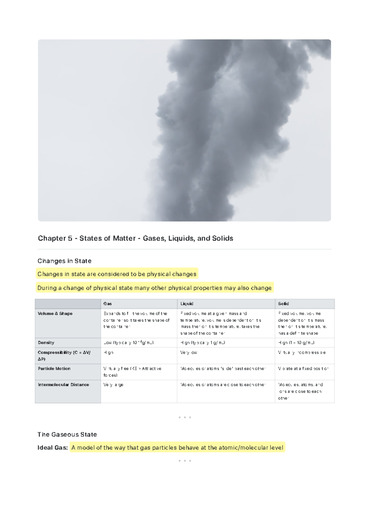 Chapter 5 - States of Matter - Gases, Liquids, and Solids - As ...
