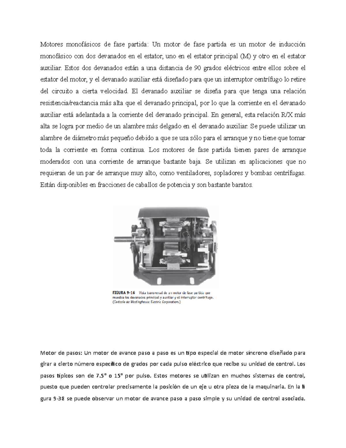 Consulta practicas - Motores monofásicos de fase partida: Un motor de ...