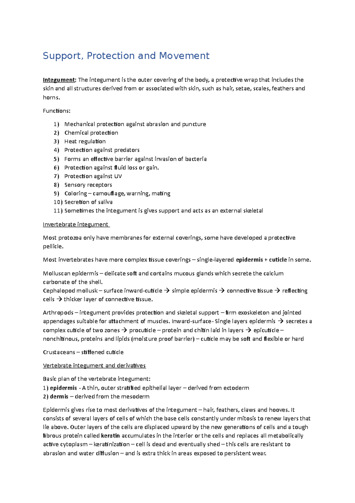 Support, protection and movement - Support, Protection and Movement ...