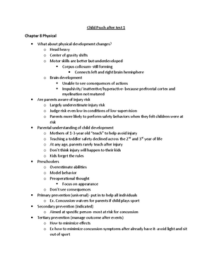 Final Exam Child Study Guide S2019 - Child Psychology Final Exam Study ...