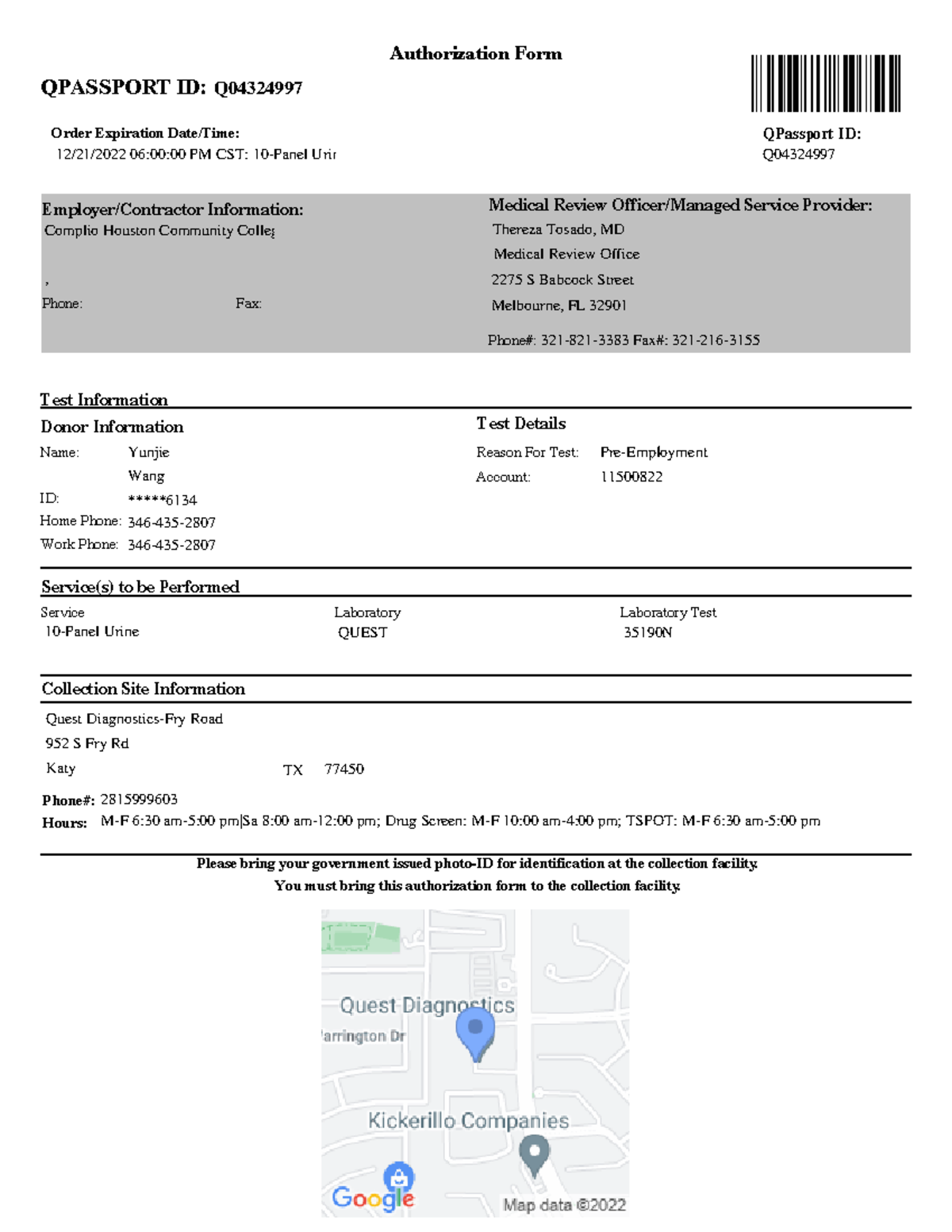 EDS Authorization Form Q04324997 - Authorization Form QPASSPORT ID ...