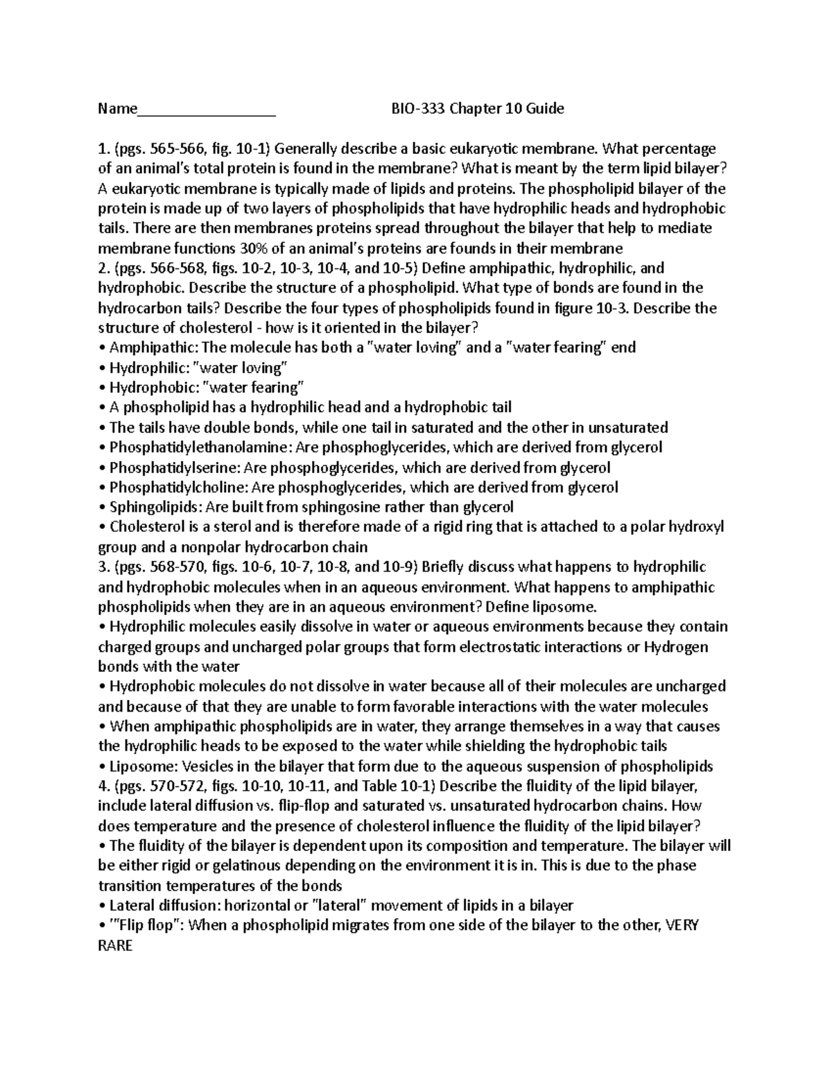 BIO-333 CH10 Guide - Name_________________ BIO-333 Chapter 10 Guide ...