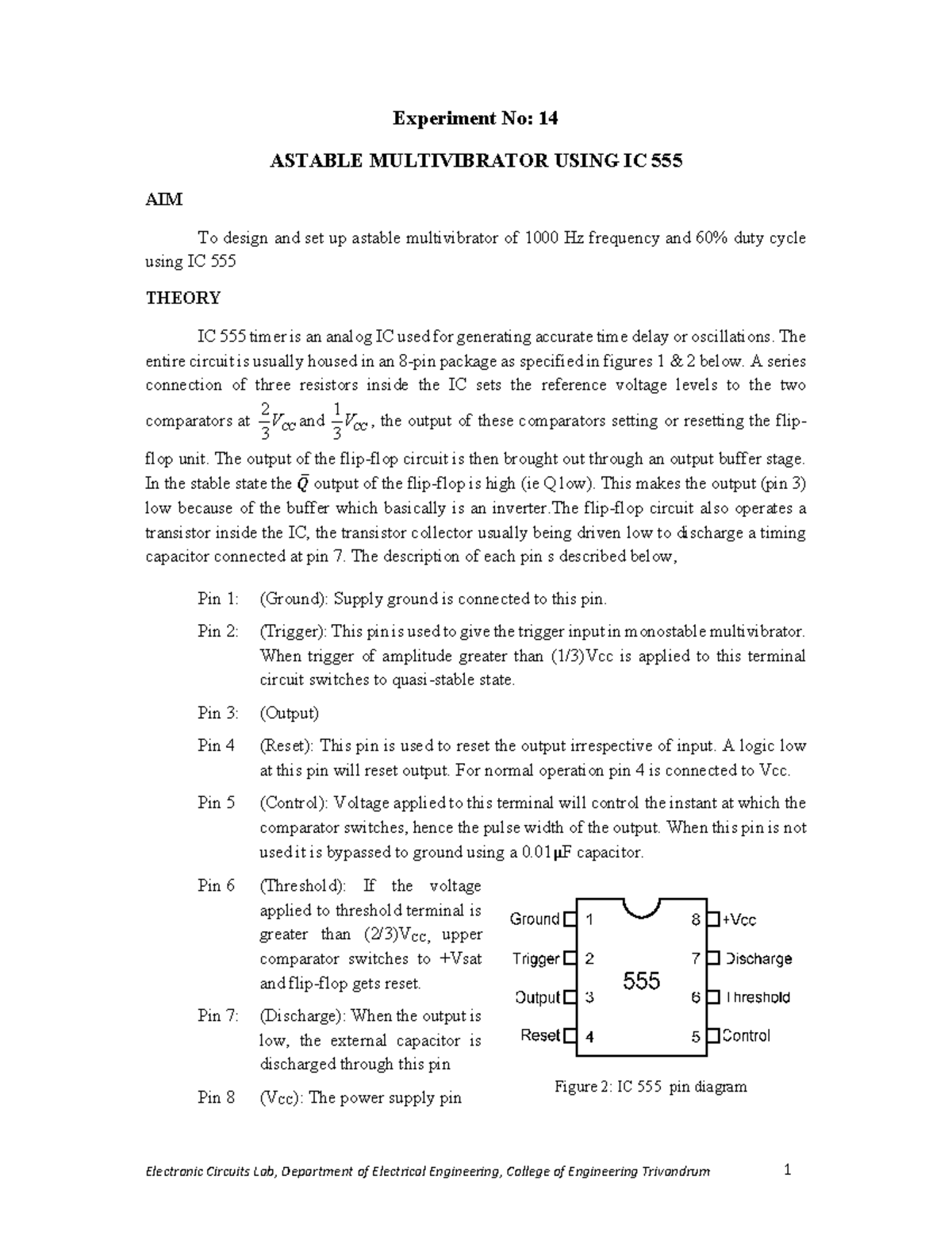 14-Astable multivibrator - Electronic Circuits Lab, Department of Electrical Engineering ...