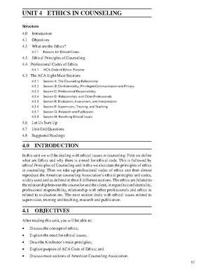 Chapter 5 - Clients rights and counselor responsibilities - Chapter 5 ...