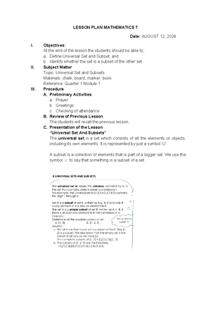 MMW Notes - MMW - MATHEMATICS IN THE MODERN WORLD (Lesson 2.1-2) LESSON ...