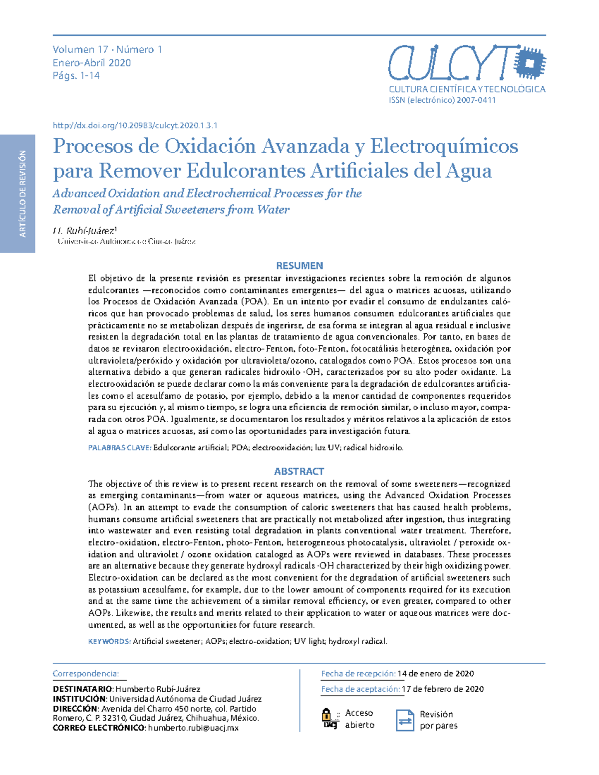 ASDA - SAD - CULTURA CIENTÍFICA Y TECNOLÓGICA ISSN (electrónico) 2007 ...