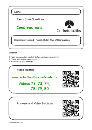 Constructions-answers - Name: Exam Style Questions Constructions ...