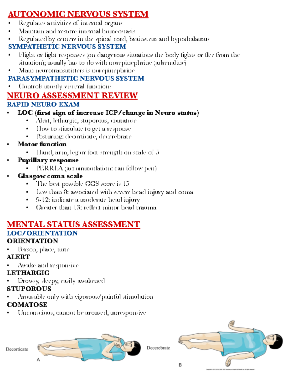 Neurological Function 3 - AUTONOMIC NERVOUS SYSTEM • Regulates ...