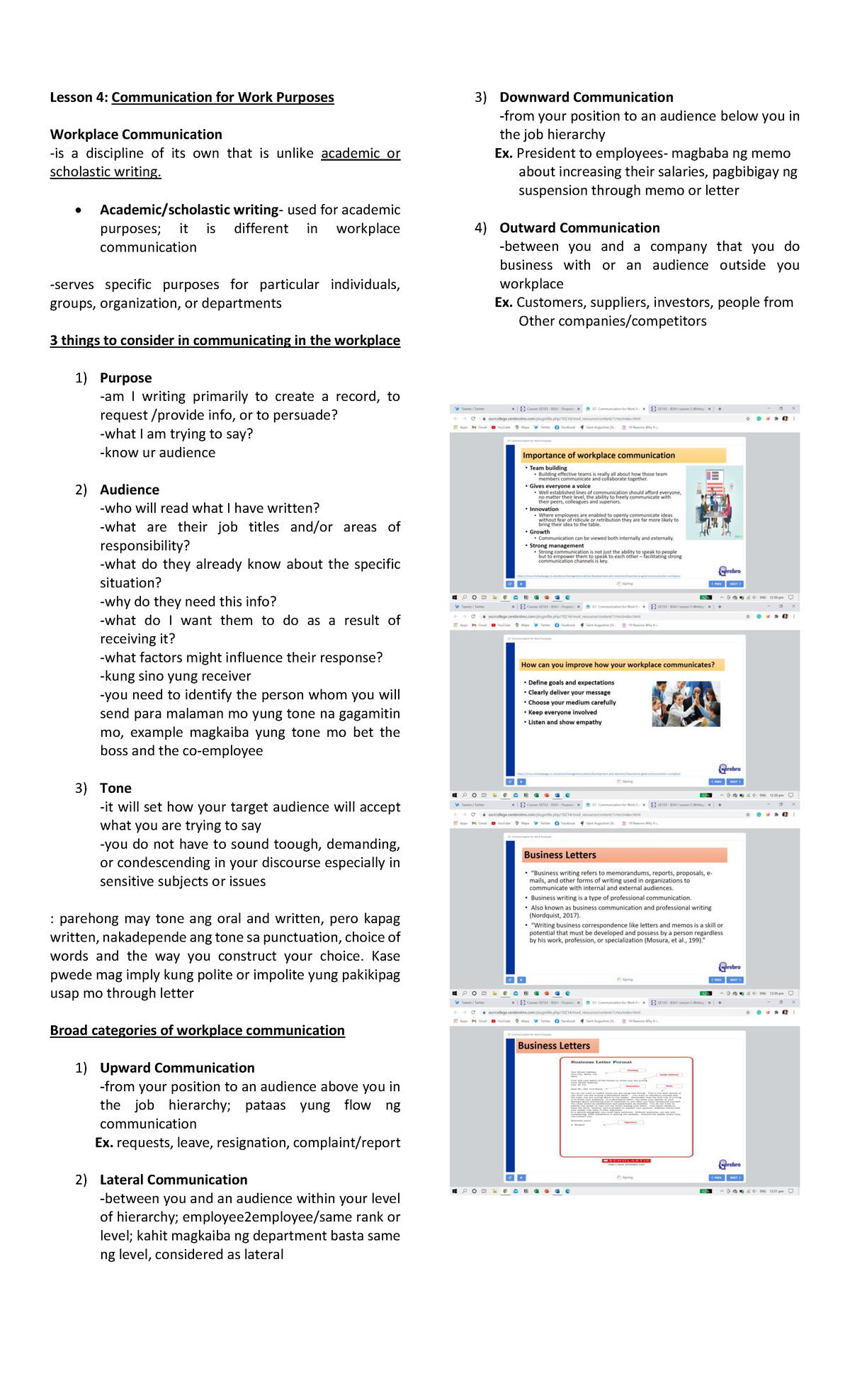 Purposive Communication : Summary of Discussion (hopethishelps ...