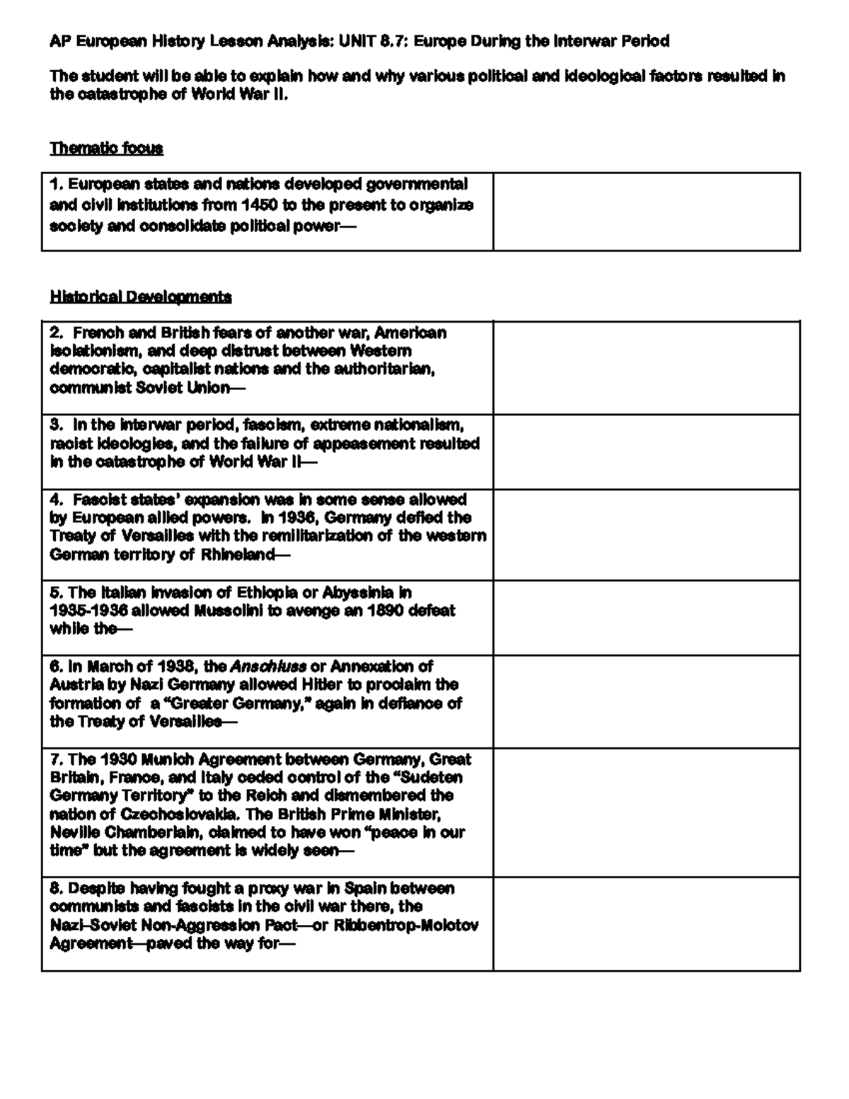 Jacari Tiller - AP Euro 87, 8 - 4551348.9 Interwar, WWII, and Holocaust ...