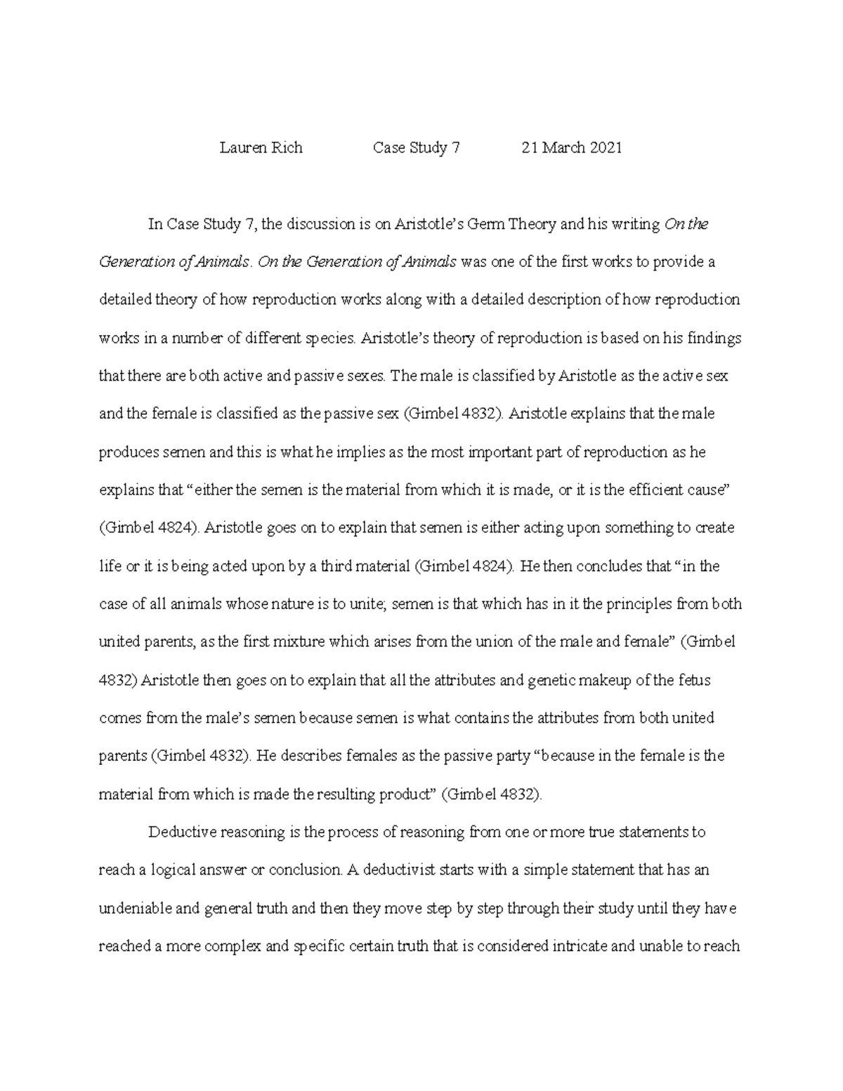 Case Study 7 - On the Generation of Animals was one of the first works ...