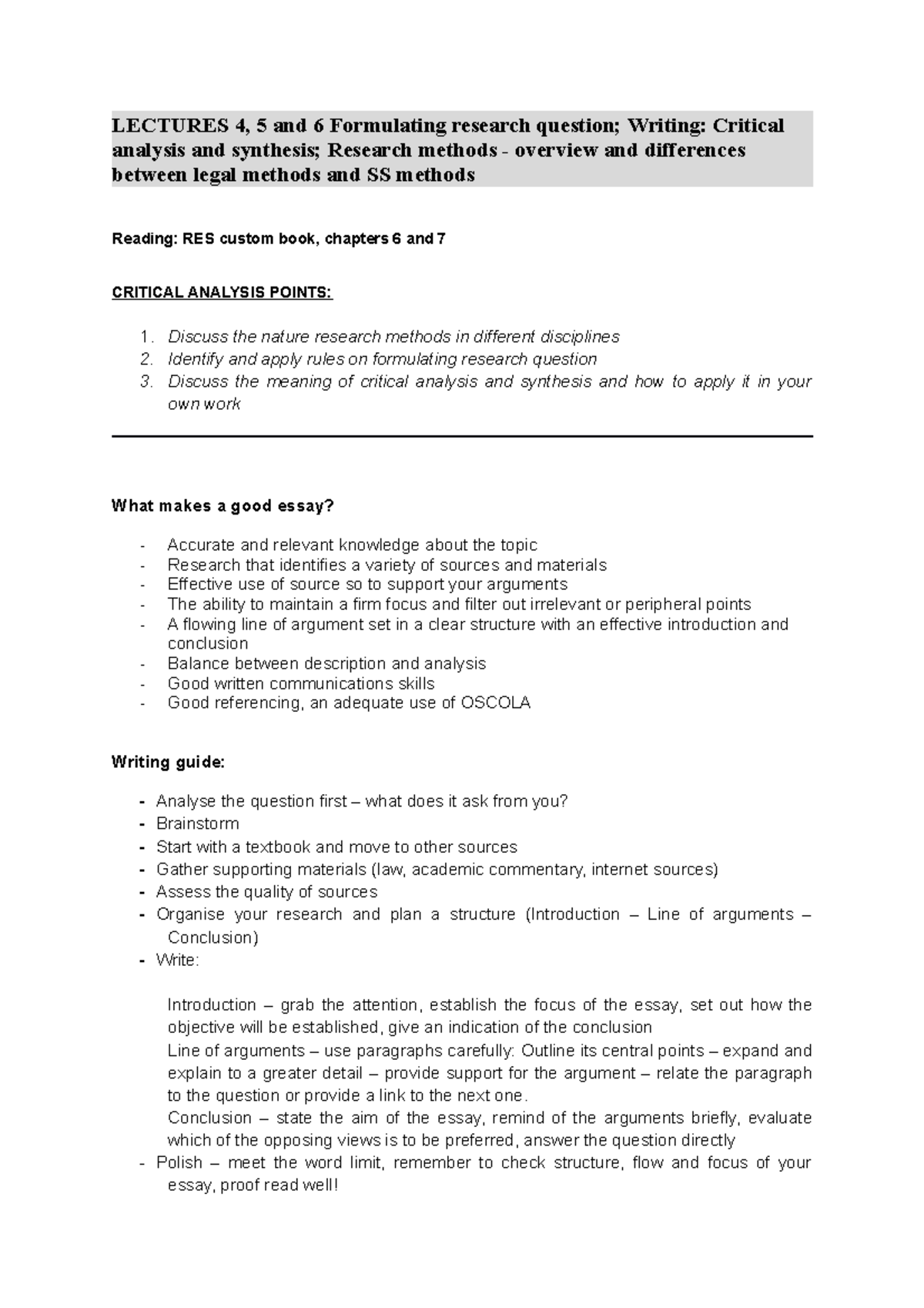 Lectures 4, 5 and 6 - lecture 4, 5 and 6 content - LECTURES 4, 5 and 6 ...