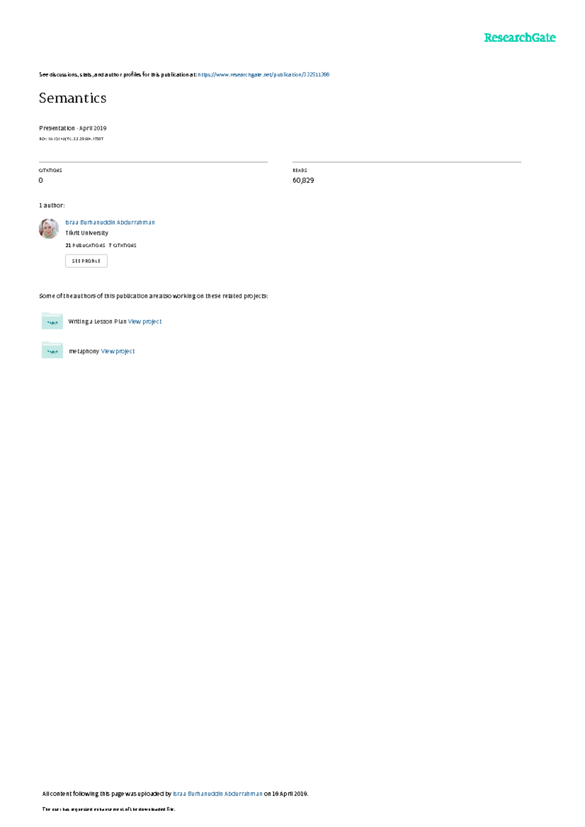 Semantics - prief - See discussions, stats, and author profiles for ...