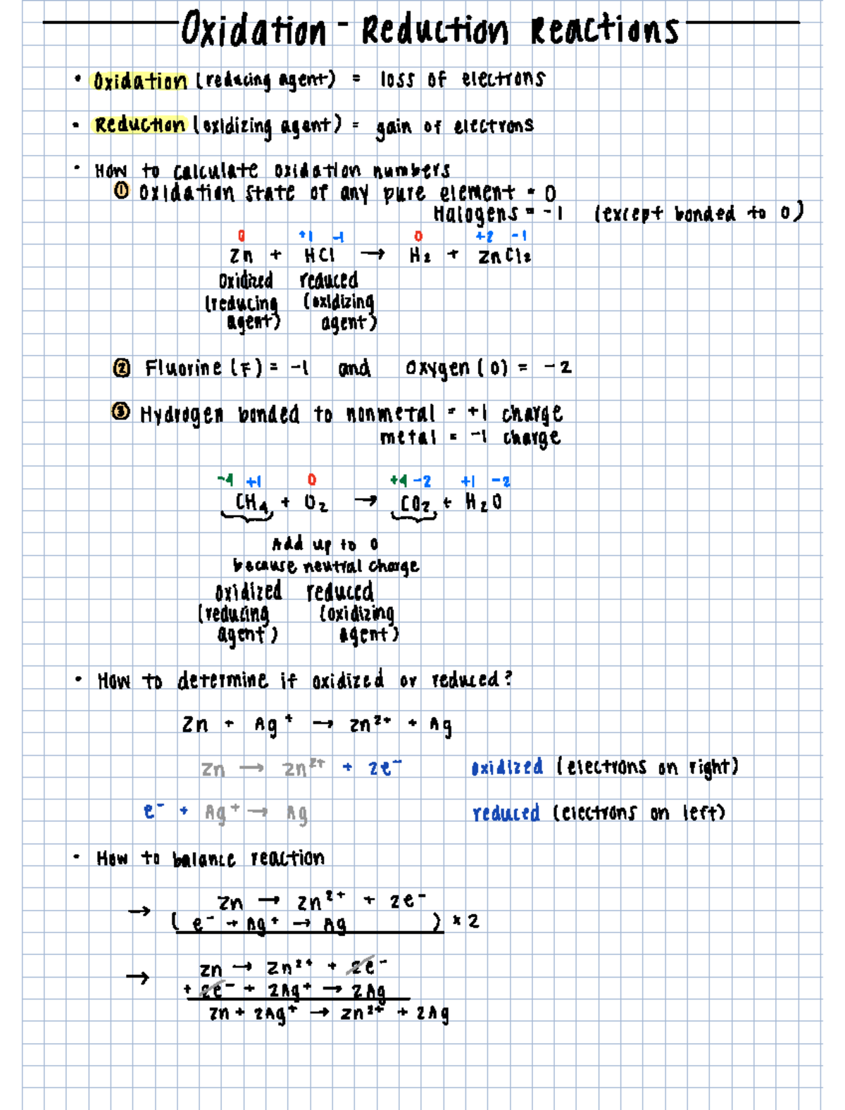 Summary Week 3 Oxidation and Reduction Reaction - Oxidation Reduction ...