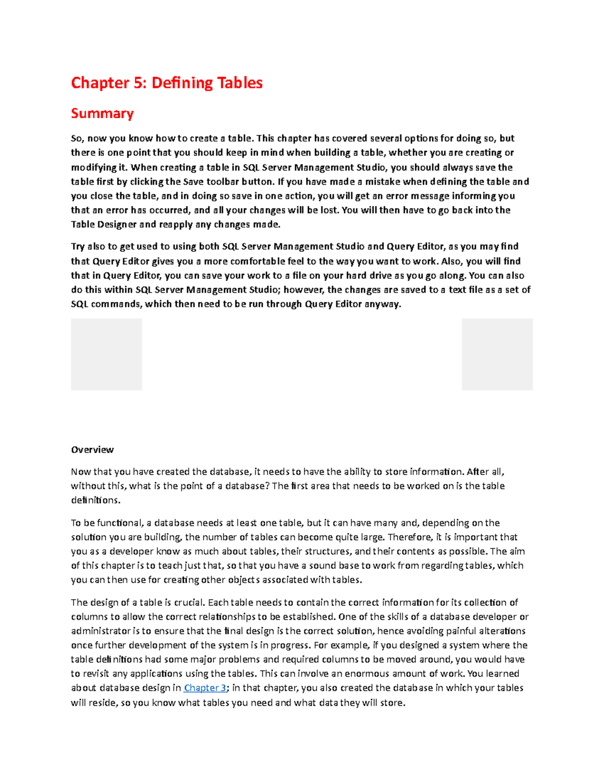 Chapter 5 CIS - Computer Architecture - Chapter 5: Defining Tables ...