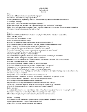 CSD 458 Exam 2 review - Professor: Dr Stacie Raymer - CSD 458/ Review ...