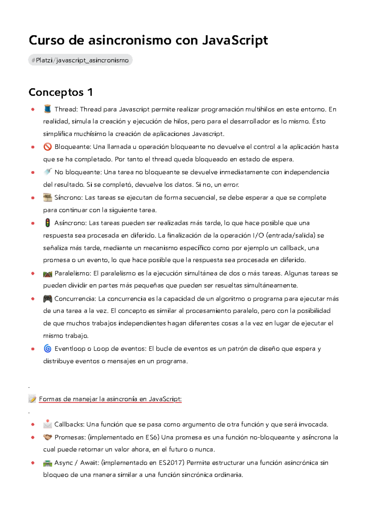 Curso de asincronismo con Java Script - Curso de asincronismo con JavaScript - Studocu