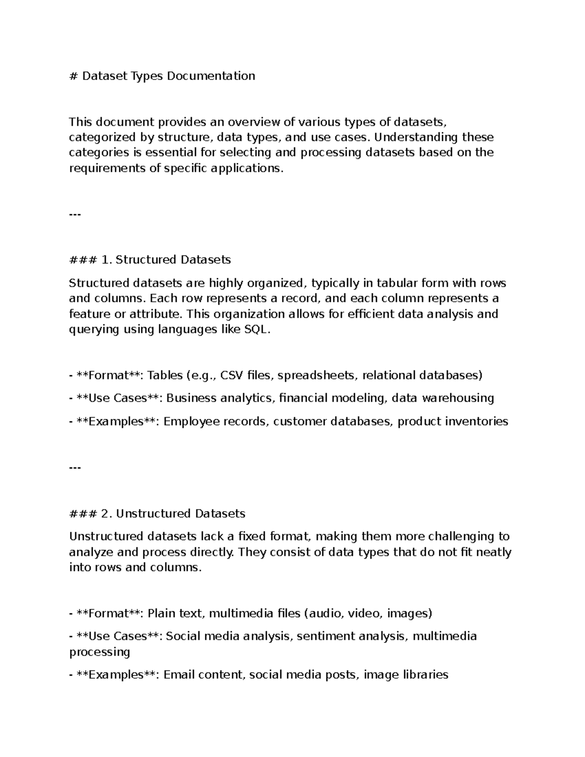 Dataset - Understanding these categories is essential for selecting and ...