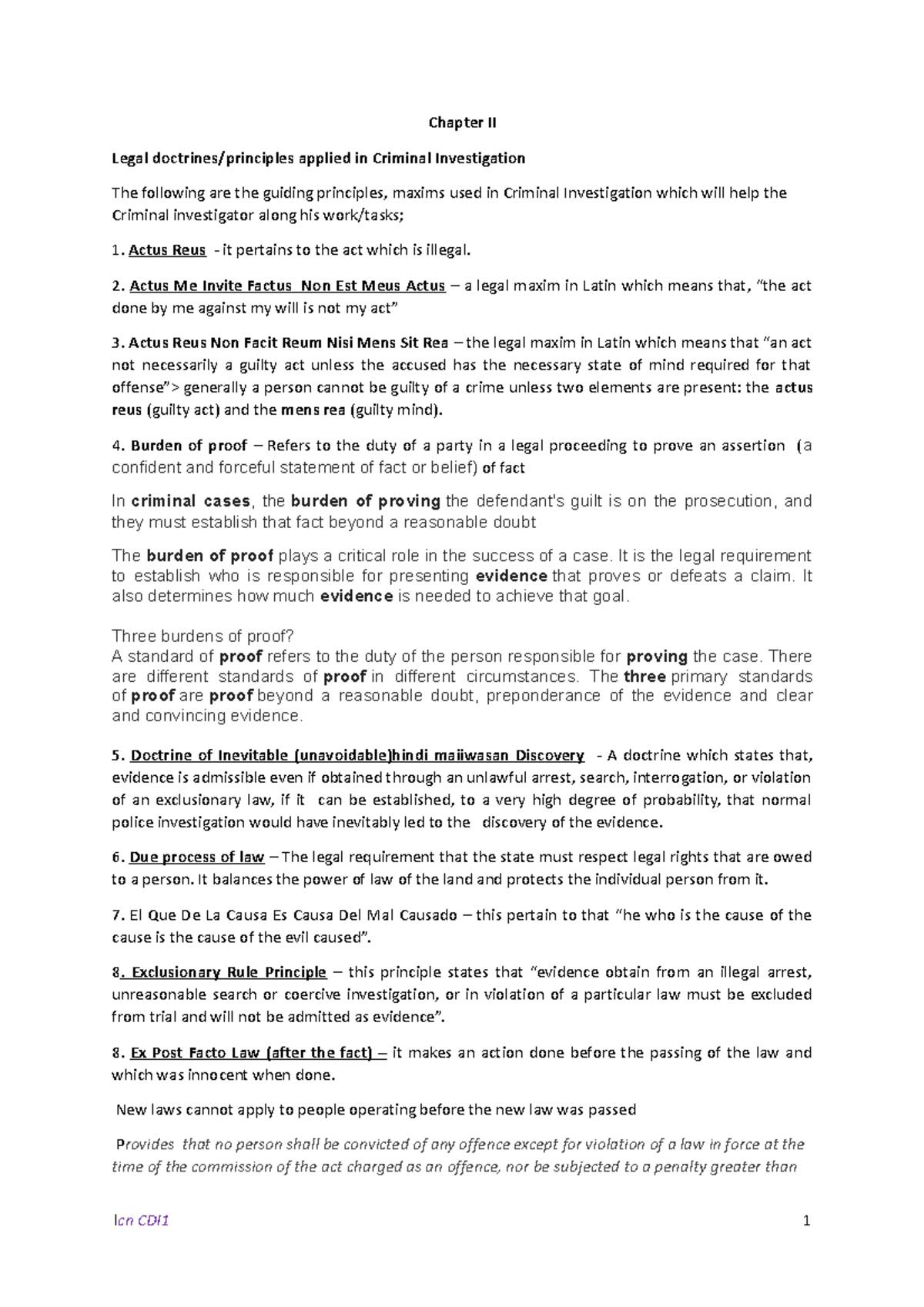 Chapter 2 Doctrines applied in the field of Criminal Investigation ...