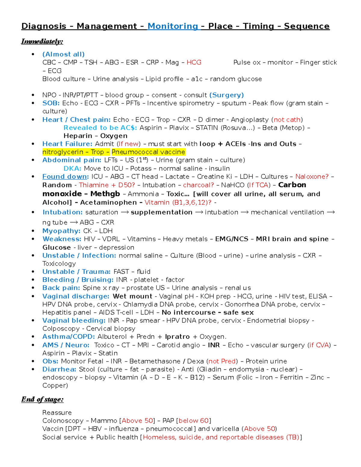 CCS - CCS Cases for Step 3 - Diagnosis – Management – Monitoring ...