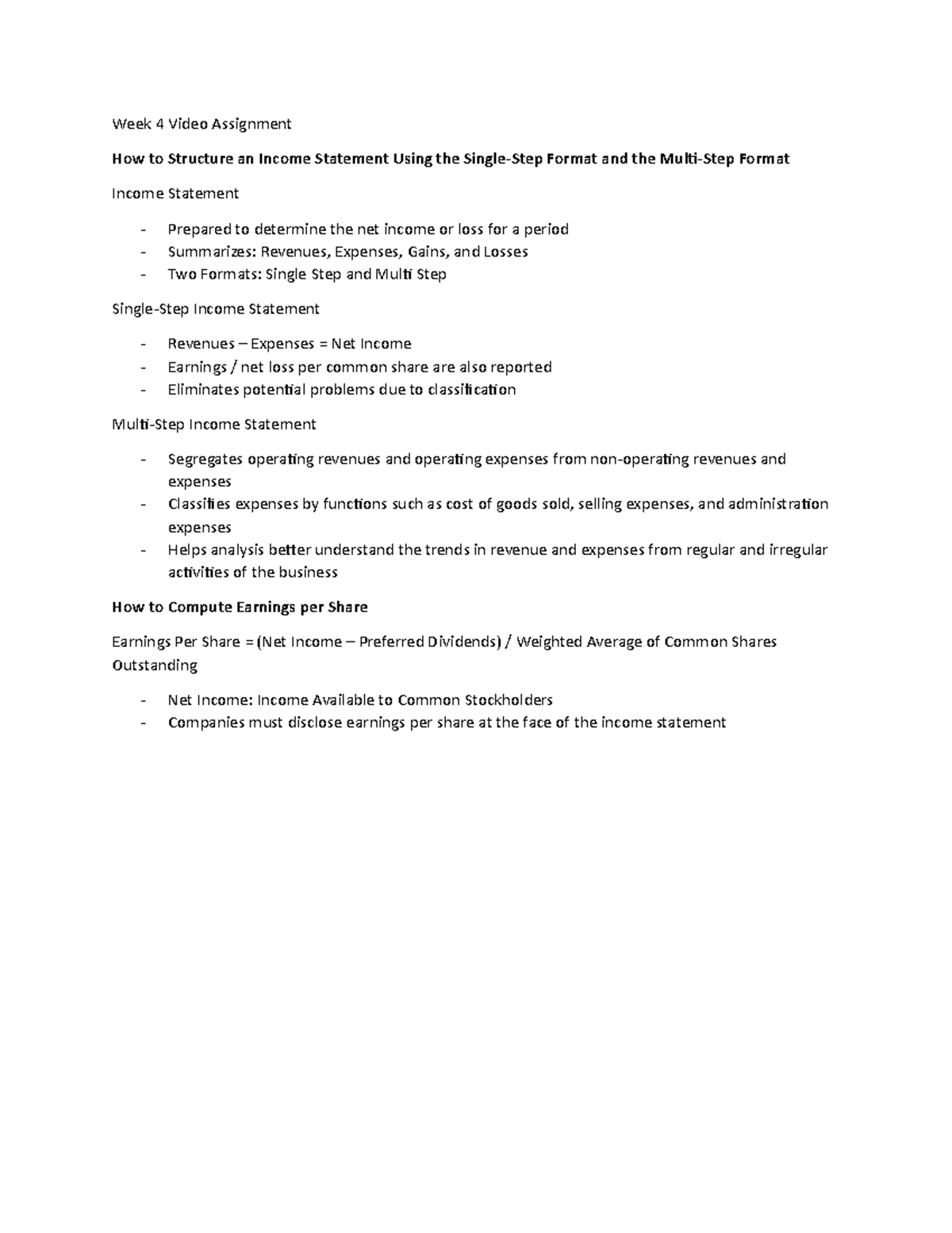 Week 4 Video Assignment - Week 4 Video Assignment How to Structure an ...