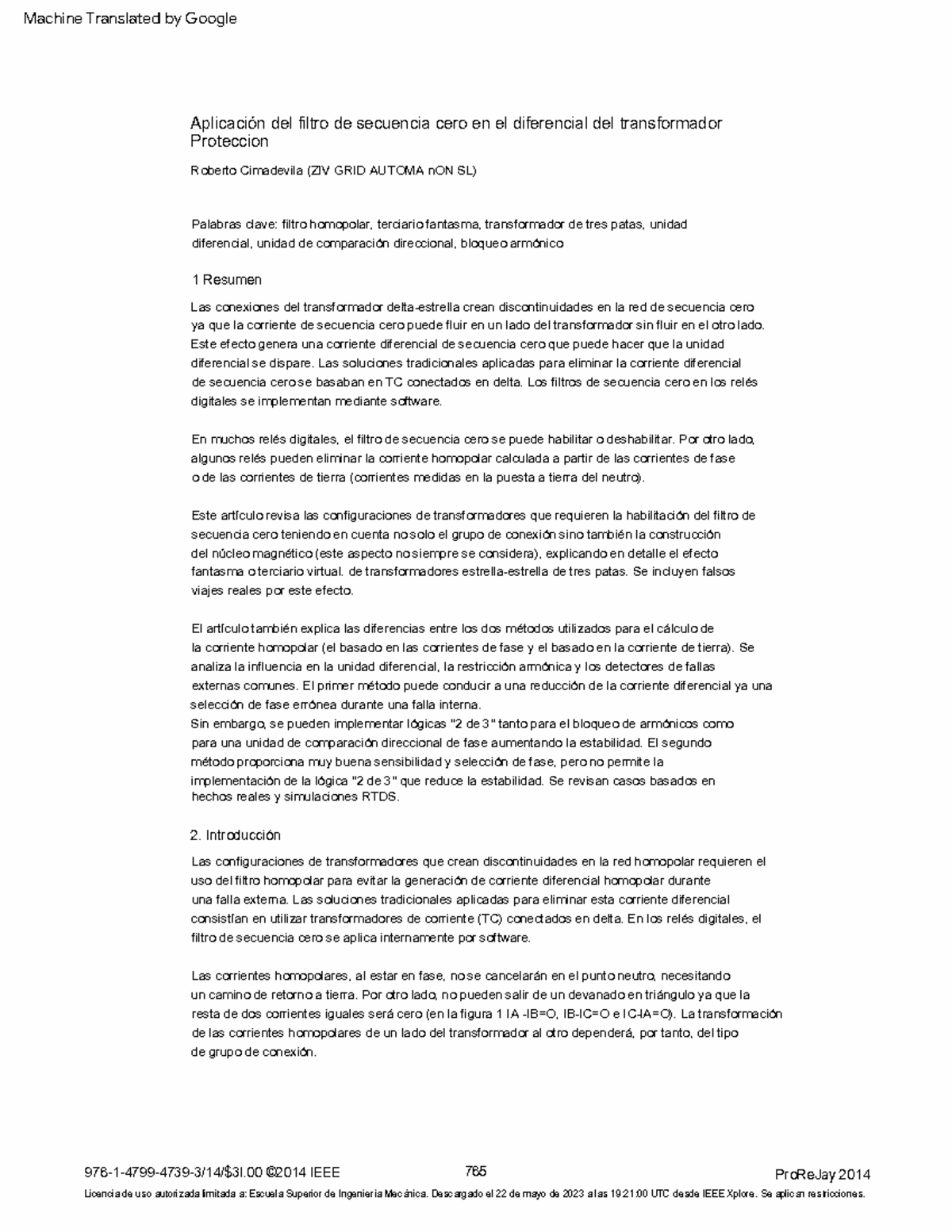 Application of zero-sequence filter on transformer differential ...