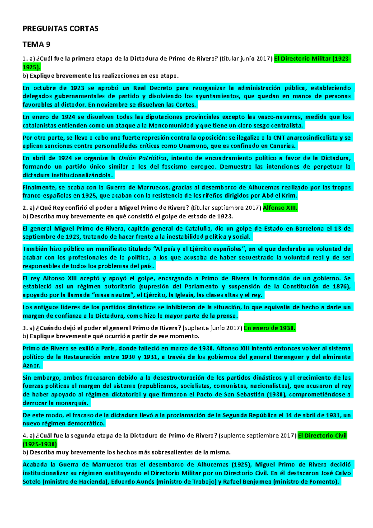 2272CDD9 4CB2 44E7 89CB 596F5FCEF5B1 - PREGUNTAS CORTAS TEMA 9 a) ¿Cuál fue la primera etapa de ...