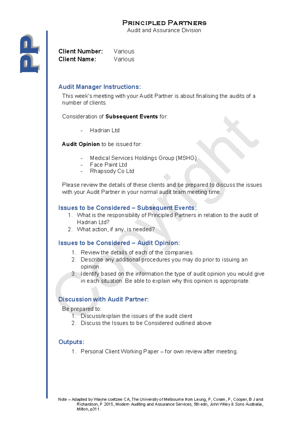 Tutorial+10+Various+Audit+Client+Review - Audit and Assurance Division ...