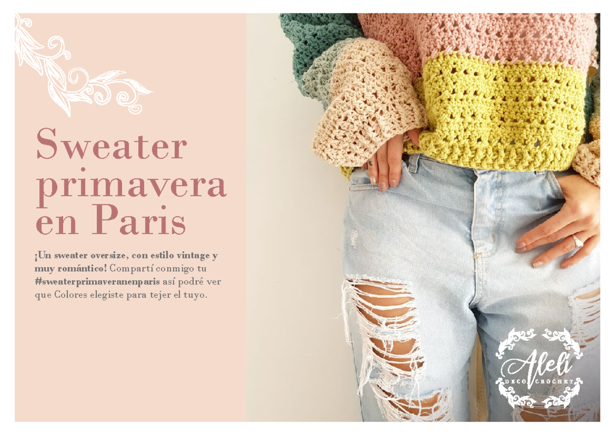 Patrón Sweater Primavera en Paris - Sweater primavera en Paris ¡Un ...