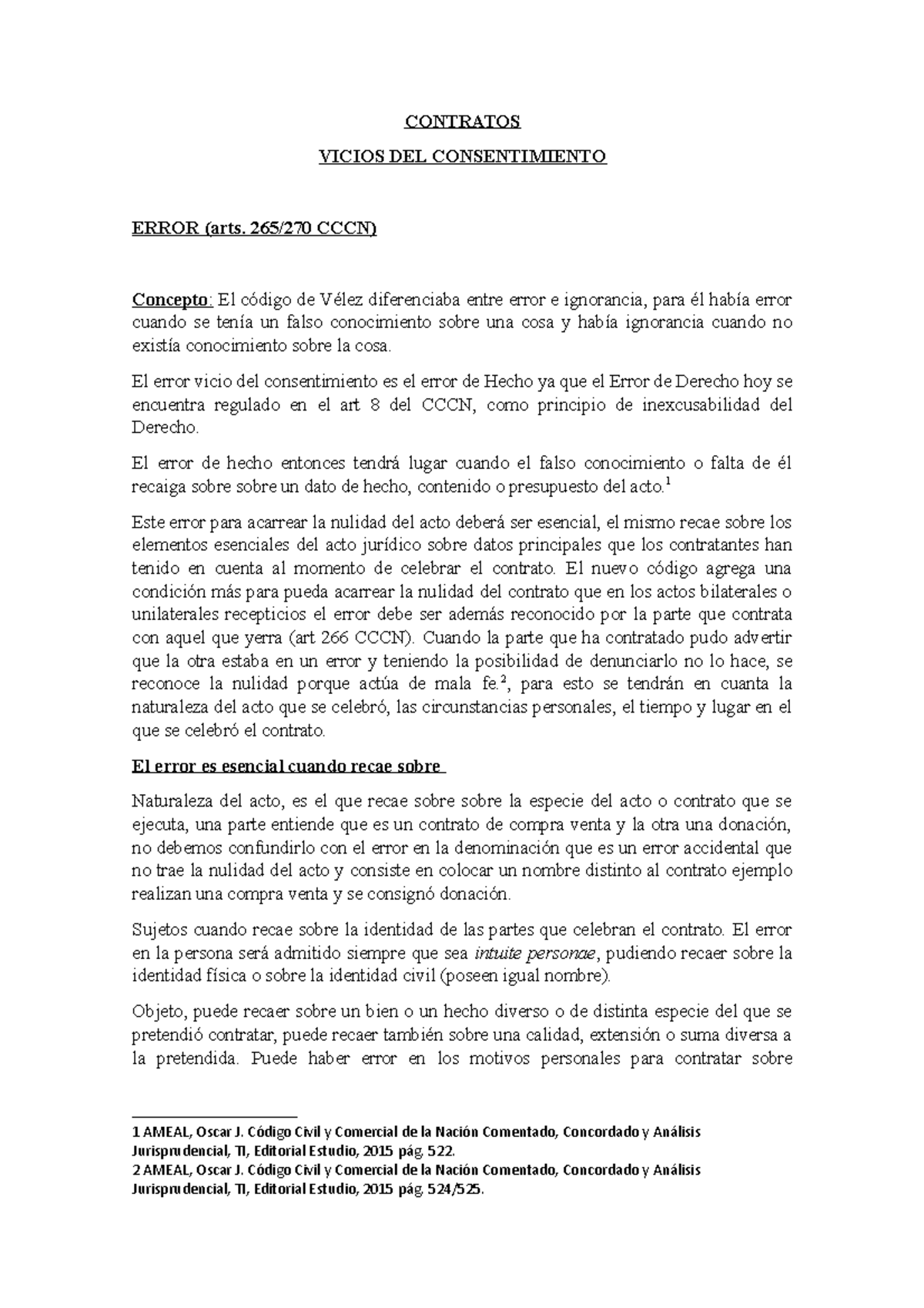 Vicios de la voluntad. Error, dolo y violencia - 2020 - CONTRATOS ...