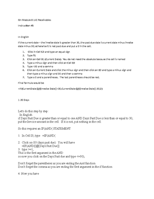 CIS135 Access Module 5 - CIS135 Introduction to Information Systems - Access If you have not ...