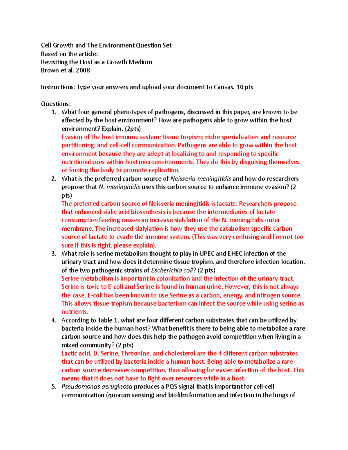 Cell Growth questions - BIOL 159 - UT Knoxville - Studocu