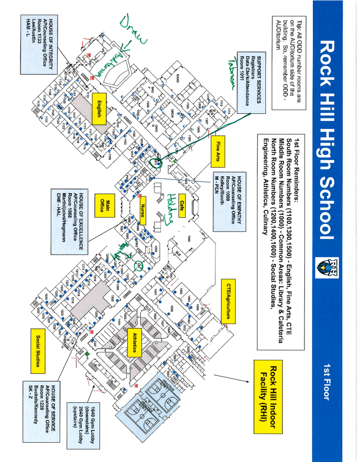 Rockhill HS Map - Nfiwnfjowngjeinf - Rock Hill High School 1st Floor ...