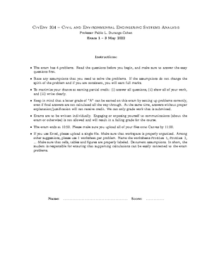 Hw1 - Homework - CivEnv 304 – Civil and Environmental Engineering ...