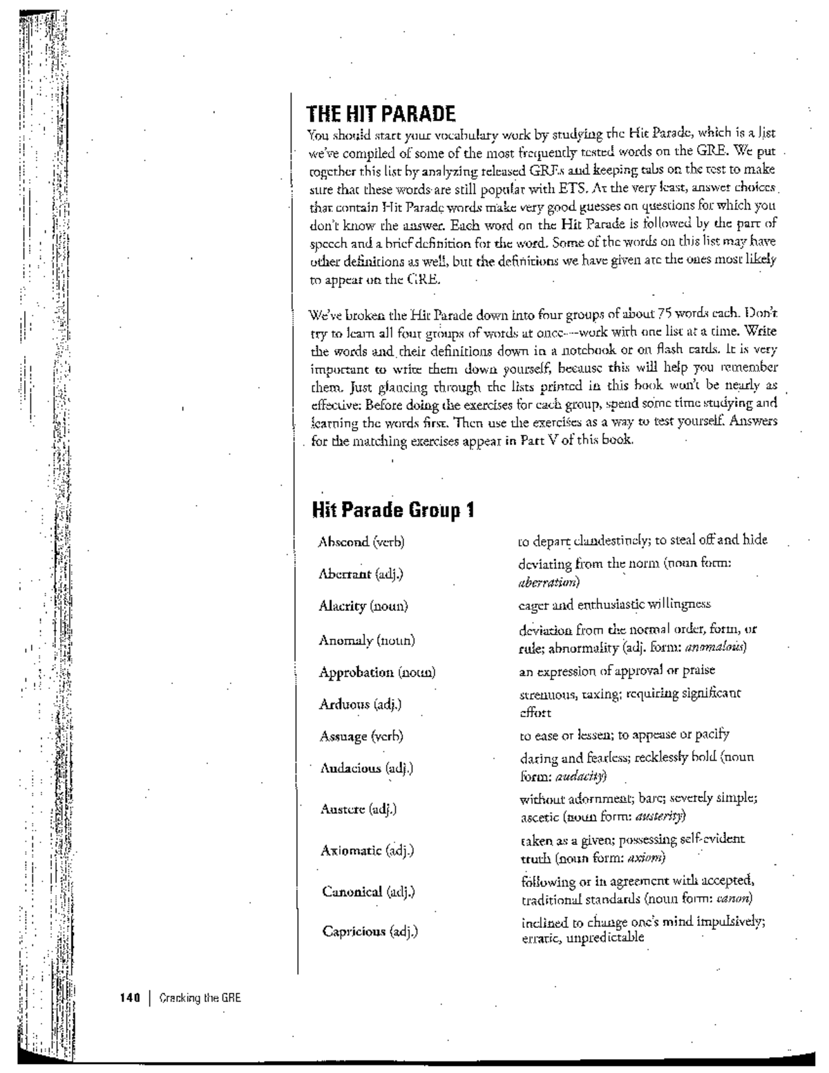 GRE Hit Parade - Cost and management accounting - Studocu