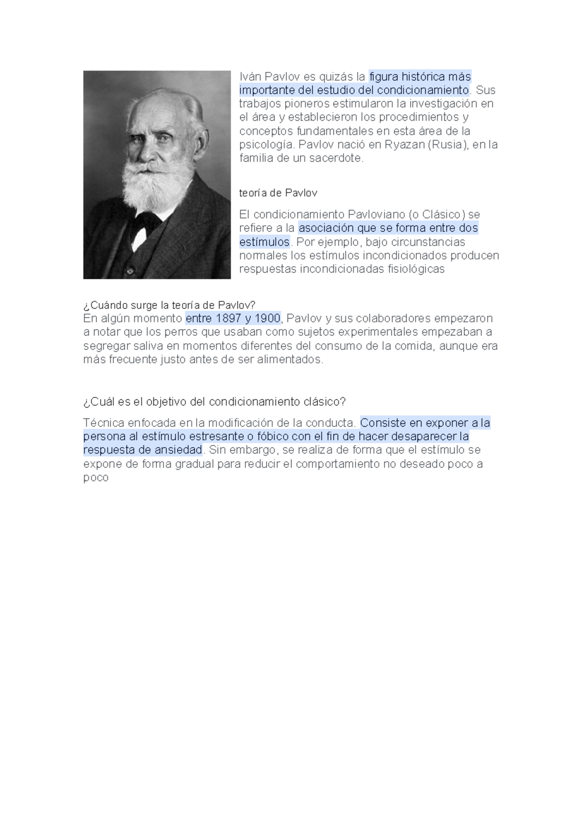 Iván Pavlov - ,.. - Iván Pavlov es quizás la figura histórica más ...