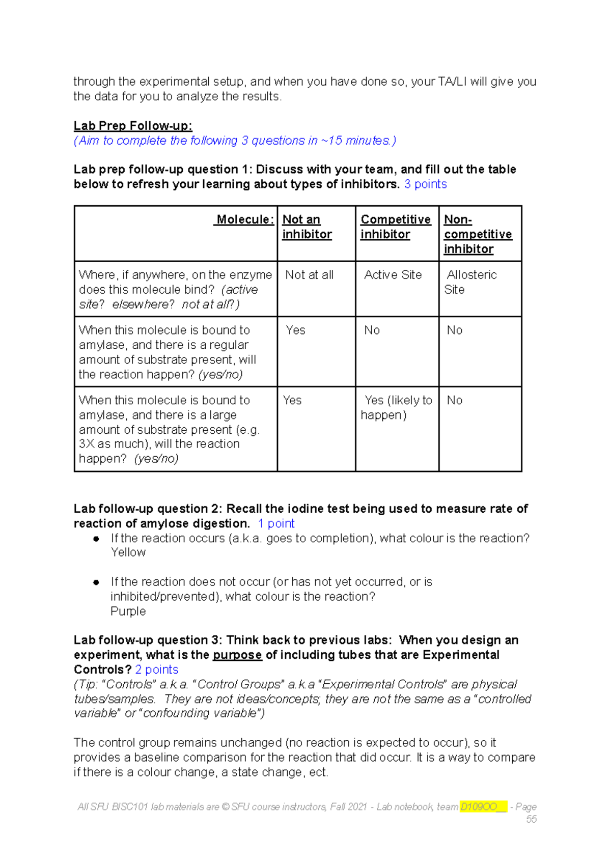 Corrected LAB PREP Document - through the experimental setup, and when ...