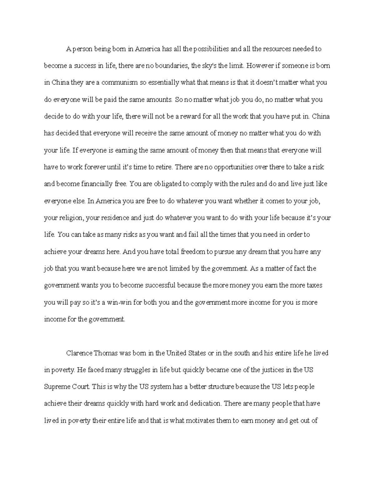 Privilege being born in America - A person being born in America has ...