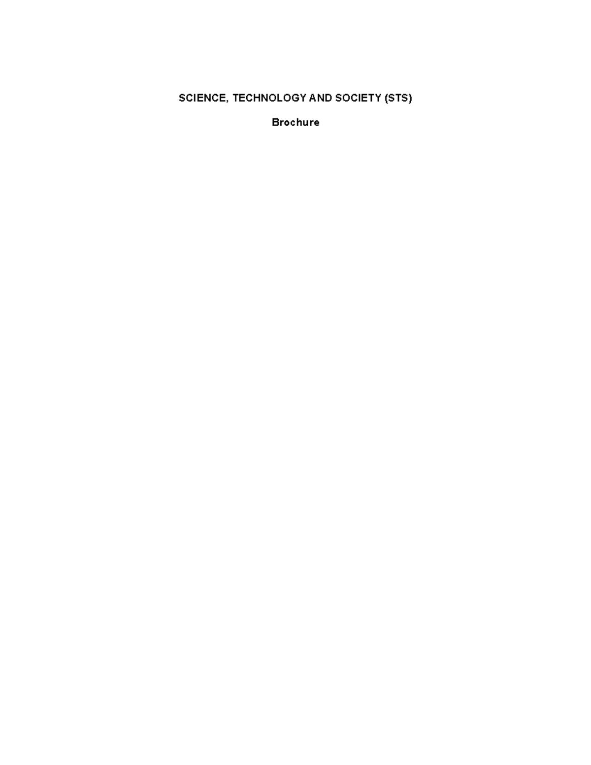 STS Activity- Brochure - hIstory of internet - Science, Technology and ...