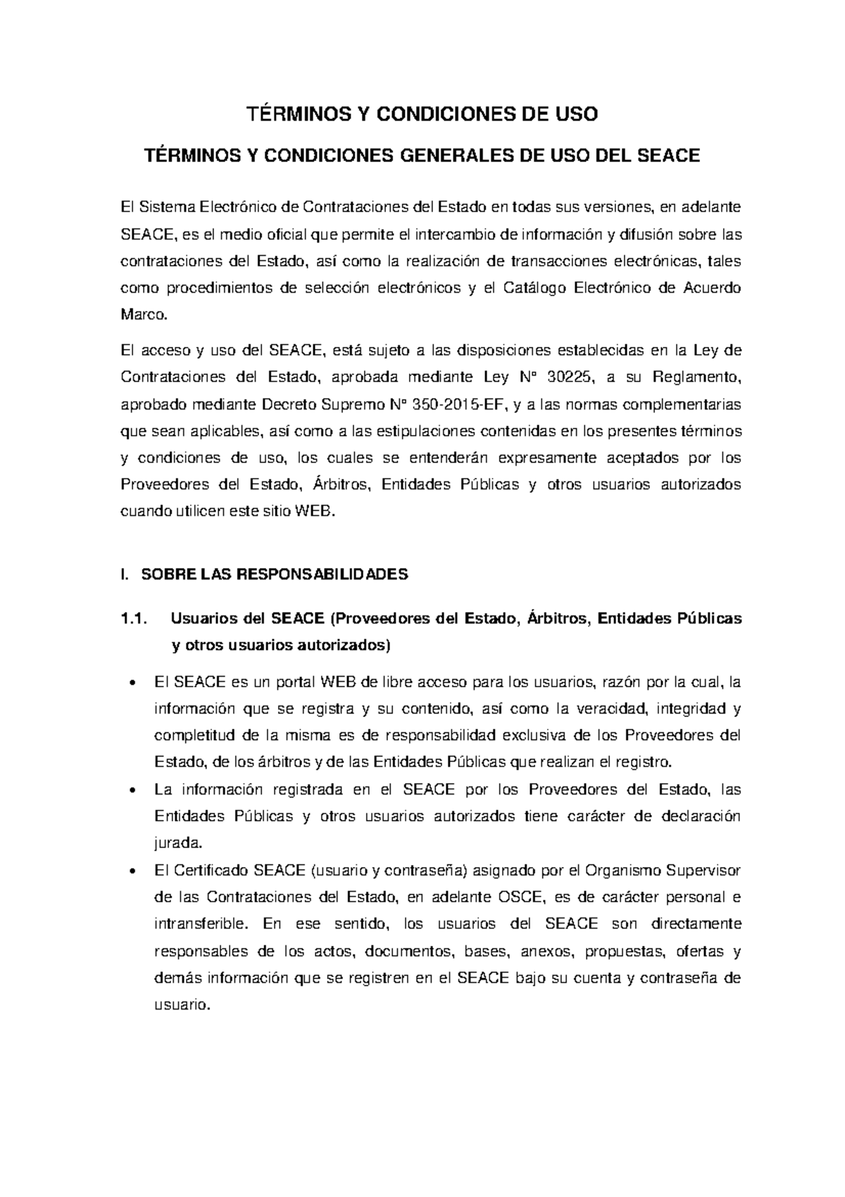 Terminos y condiciones de uso - TÉRMINOS Y CONDICIONES DE USO TÉRMINOS ...