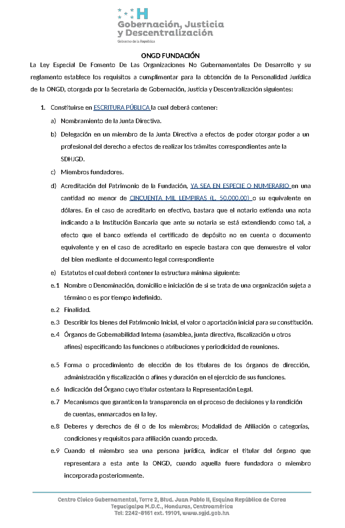 ONGD Fundación-1 - Requisitos para la constitución de una ONG en ...