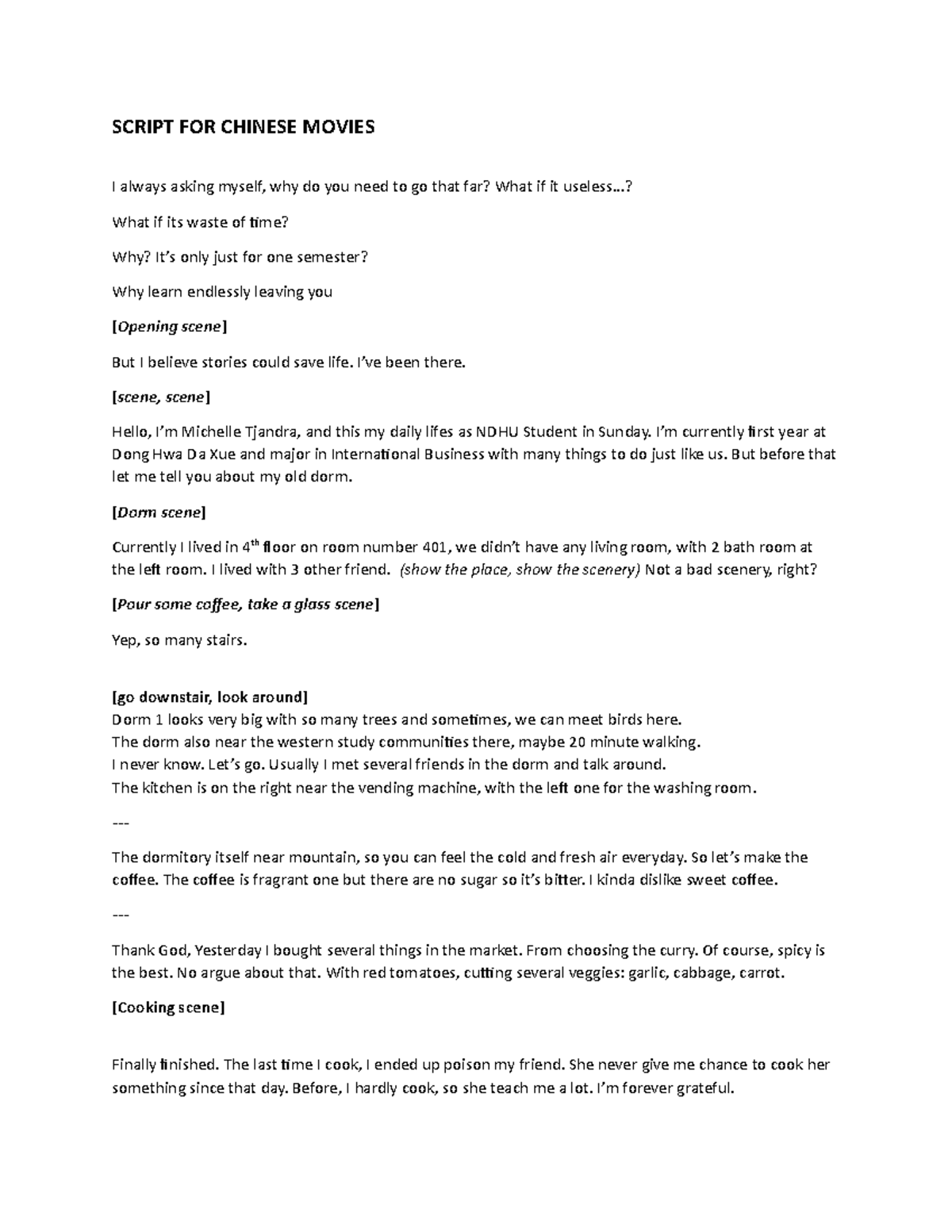 Script FOR Chinese Movies - SCRIPT FOR CHINESE MOVIES I always asking ...