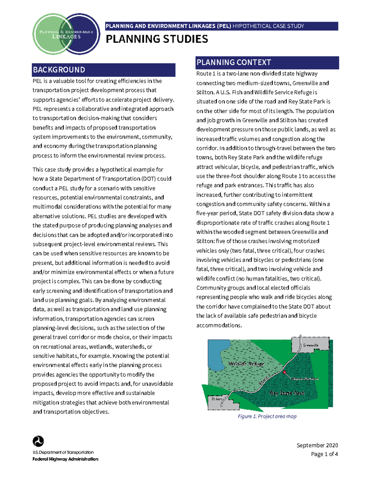 Casestudy hypothetical Studies - PLANNING AND ENVIRONMENT LINKAGES (PEL ...