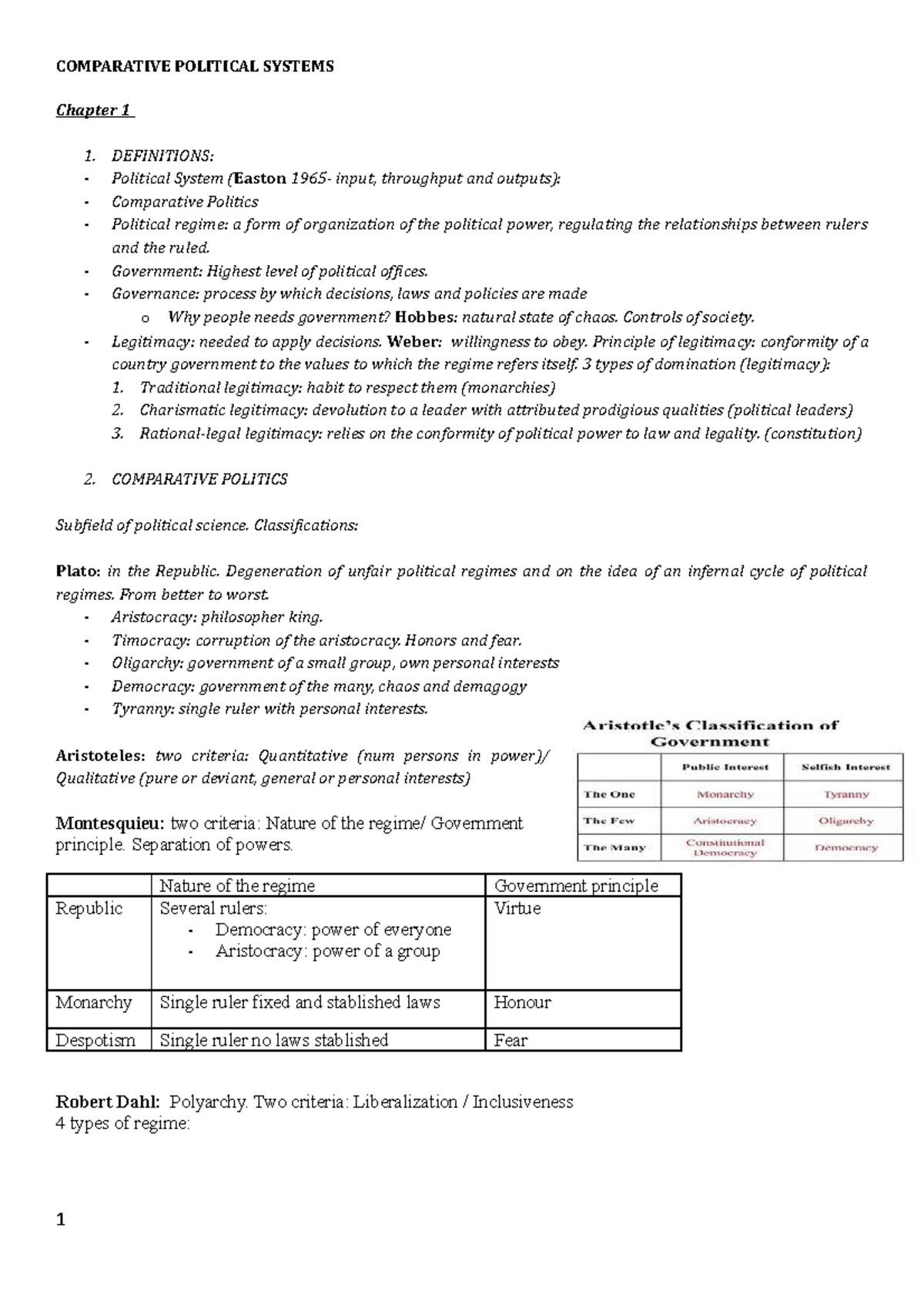 Comparative Political Systems - COMPARATIVE POLITICAL SYSTEMS Chapter 1 ...