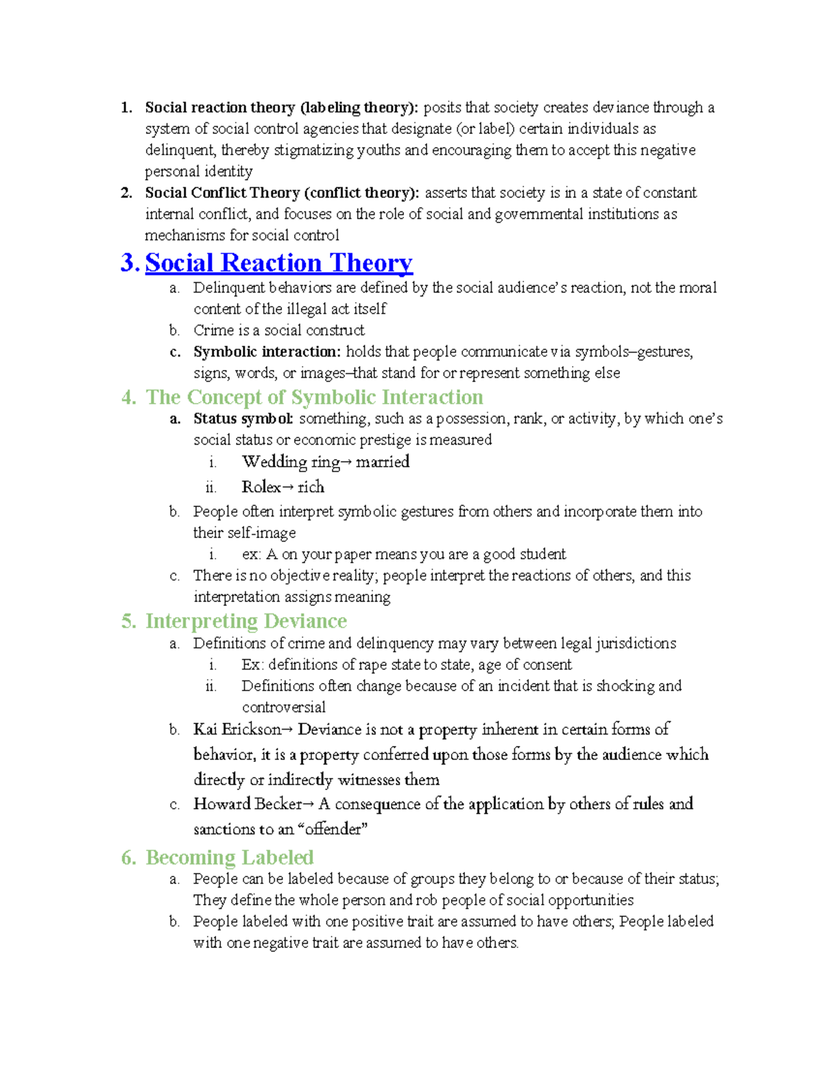 Chapter 5 Social Reaction, Social Conflict, and Delinquency - 1. Social ...