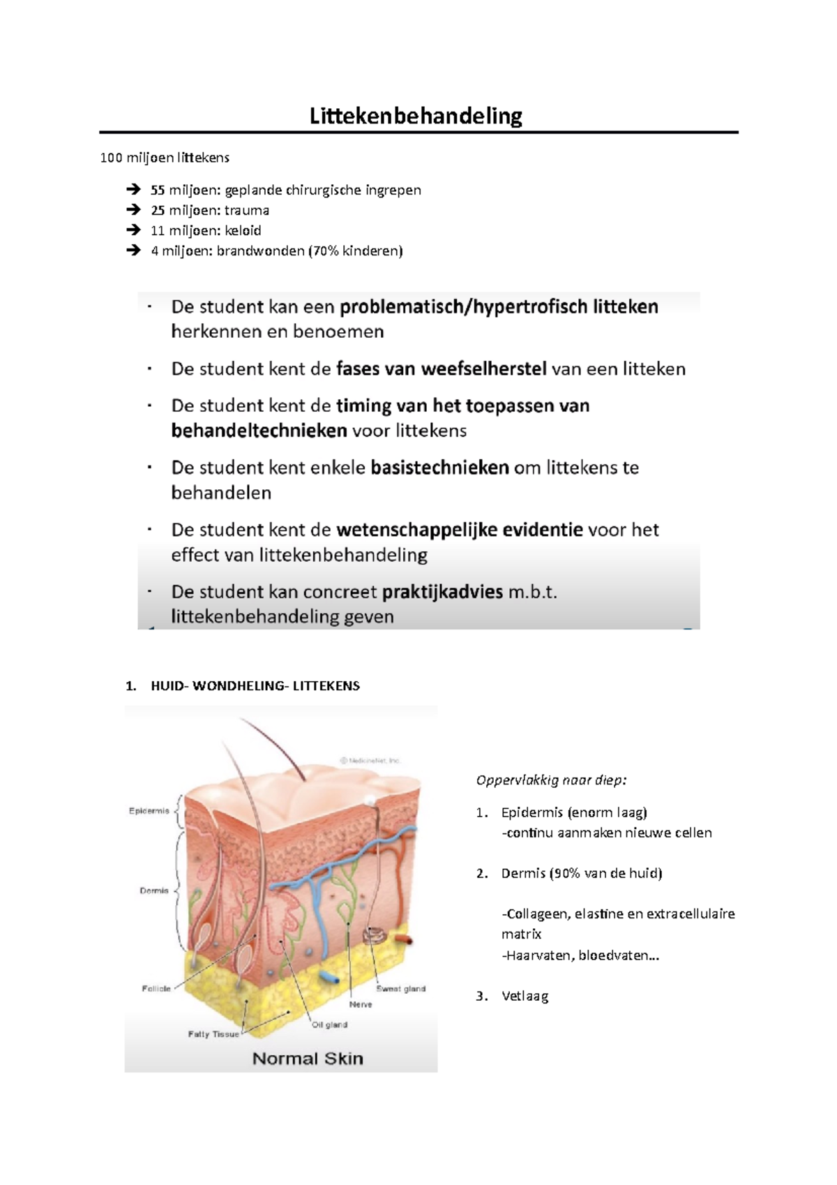 Litteken - Littekenbehandeling 100 miljoen littekens 55 miljoen ...