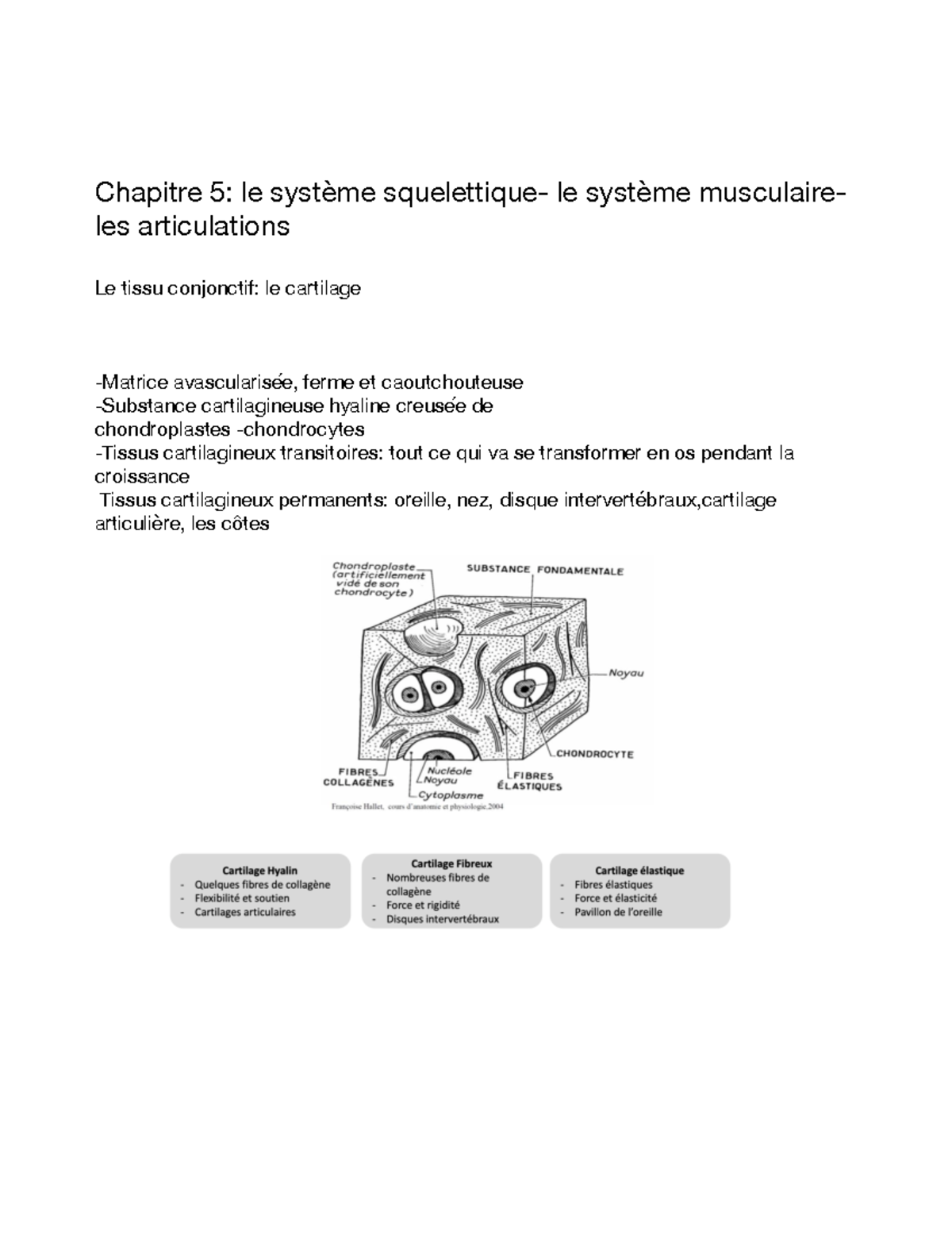 Squelette prise de notes - ####### Chapitre 5: le système squelettique ...